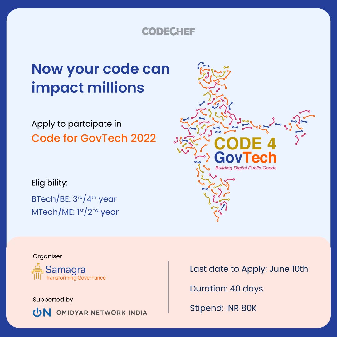 CodeChef on LinkedIn: #codechef #coding #c4gt CodeChef on LinkedIn: #codechef #coding #c4gt