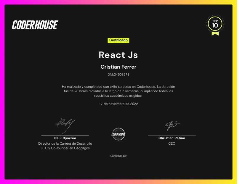Cristian Ferrer on LinkedIn: #reactjs #html #css #javascript Cristian Ferrer on LinkedIn: #reactjs #html #css #javascript