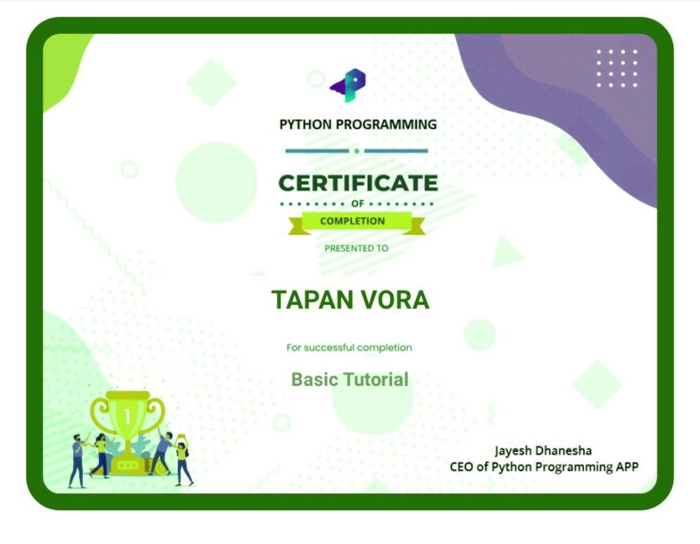 Tapan Vora on LinkedIn: #python #training #basictutorial # ... Tapan Vora on LinkedIn: #python #training #basictutorial # ...