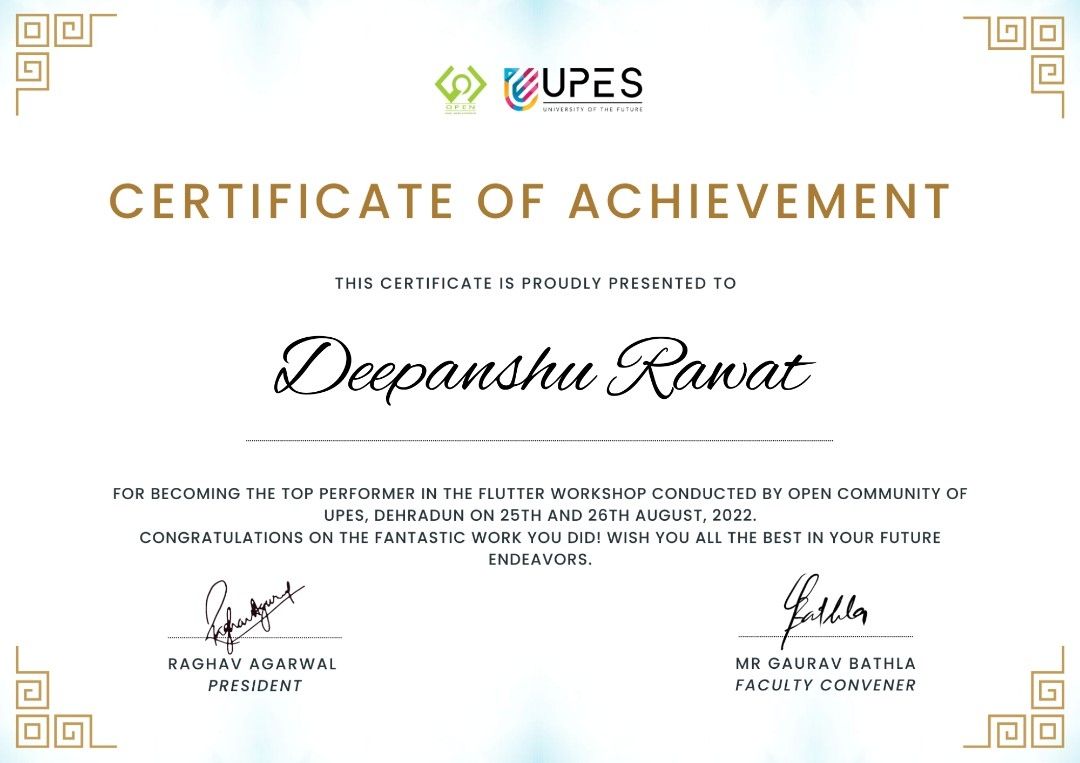 Deepanshu Rawat on LinkedIn: #connections #flutter #workshop #opensource Deepanshu Rawat on LinkedIn: #connections #flutter #workshop #opensource