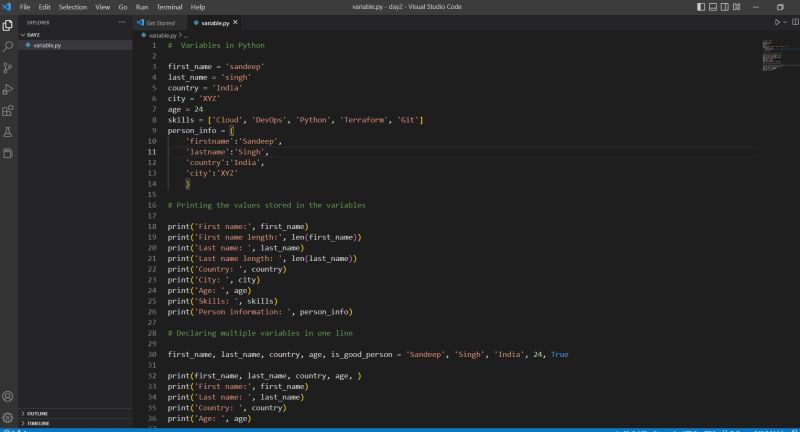 #day2 #30daysofcodechallenge #30daysofpython #pythonlearning… | Sandeep ... #day2 #30daysofcodechallenge #30daysofpython #pythonlearning… | Sandeep ...