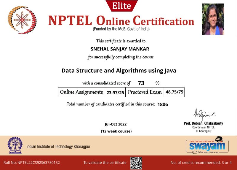 Snehal Mankar on LinkedIn: #java #algorithms #datastructure #dsa #nptel ... Snehal Mankar on LinkedIn: #java #algorithms #datastructure #dsa #nptel ...