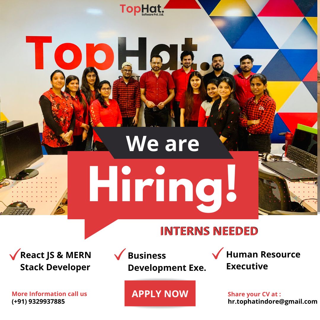 TopHat Software Pvt Ltd on LinkedIn: #reactjs_intern #bde_intern #hr ... TopHat Software Pvt Ltd on LinkedIn: #reactjs_intern #bde_intern #hr ...