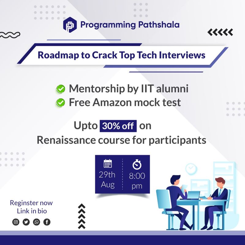 Programming Pathshala on LinkedIn: #interviewpreparation # ... Programming Pathshala on LinkedIn: #interviewpreparation # ...