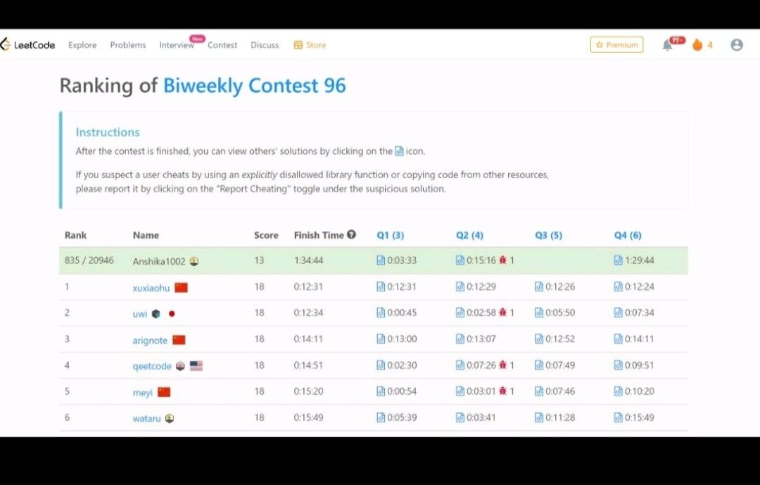 Anshika Semwal on LinkedIn: #leetcode #dsa #contest | 19 comments Anshika Semwal on LinkedIn: #leetcode #dsa #contest | 19 comments