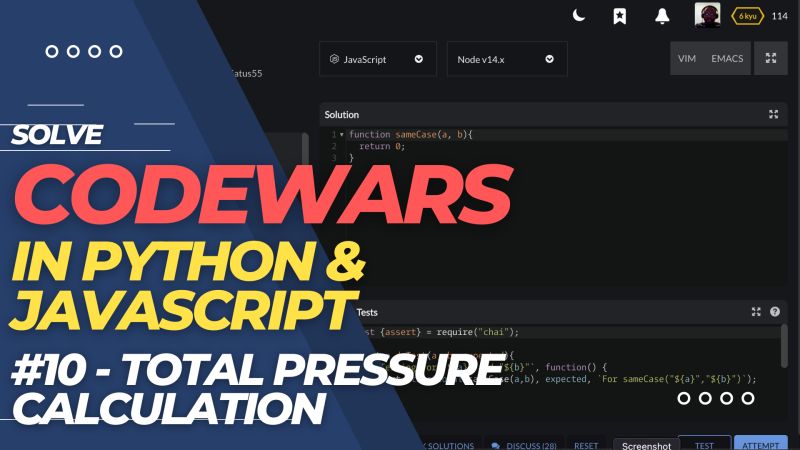 Ifeanyi Omeata on LinkedIn: #codewars #totalpressurecalculation # ... Ifeanyi Omeata on LinkedIn: #codewars #totalpressurecalculation # ...