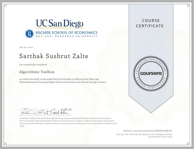 Sarthak Zalte on LinkedIn: #algorithms #cousera #datastructures # ... Sarthak Zalte on LinkedIn: #algorithms #cousera #datastructures # ...