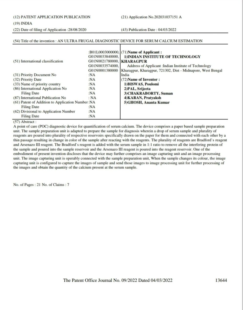 POULOMI BISWAS on LinkedIn: Finally, a patent is in pocket! POULOMI BISWAS on LinkedIn: Finally, a patent is in pocket!