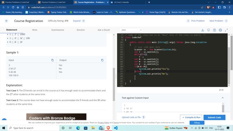 Nandini Khetrapal on LinkedIn: #codechef #courseregistration #java # ... Nandini Khetrapal on LinkedIn: #codechef #courseregistration #java # ...
