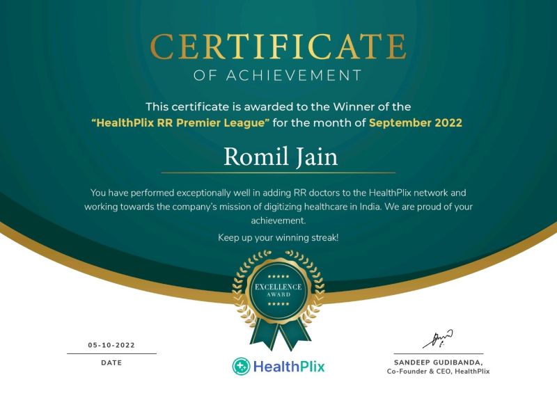 Romil Jain on LinkedIn: #healthplix #achievement #healthcareinnovation ... Romil Jain on LinkedIn: #healthplix #achievement #healthcareinnovation ...