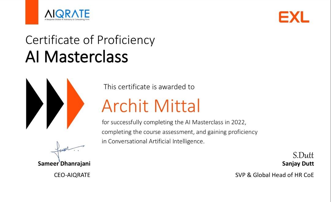 Archit Mittal on LinkedIn: Completed the Artificial Intelligence ... Archit Mittal on LinkedIn: Completed the Artificial Intelligence ...