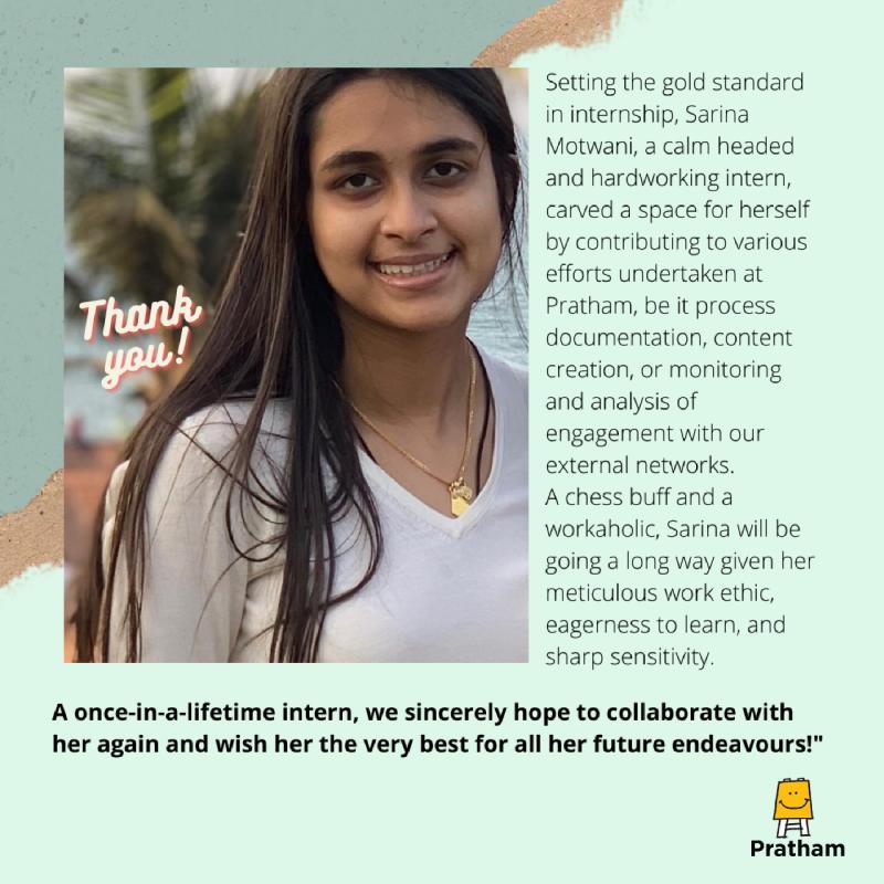 Pratham Education Foundation on LinkedIn: #internship #education #community Pratham Education Foundation on LinkedIn: #internship #education #community