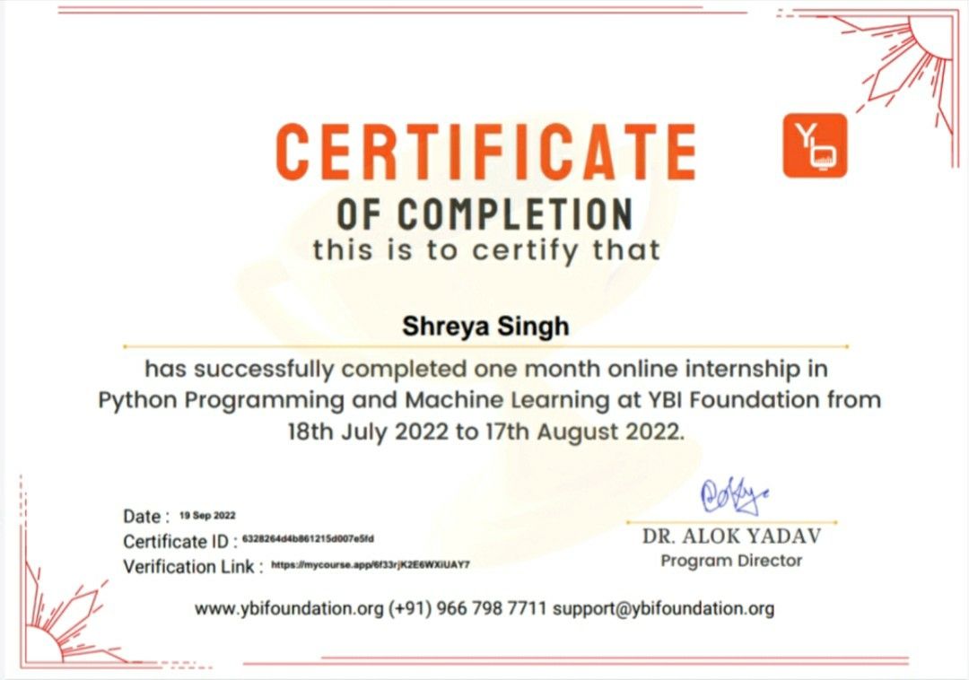 Shreya Singh on LinkedIn: #python #programming #internship # ... Shreya Singh on LinkedIn: #python #programming #internship # ...