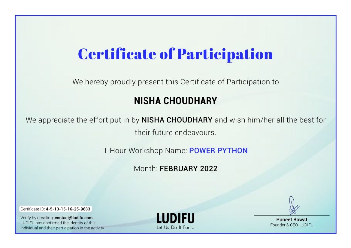Nisha Choudhary on LinkedIn: #python Nisha Choudhary on LinkedIn: #python