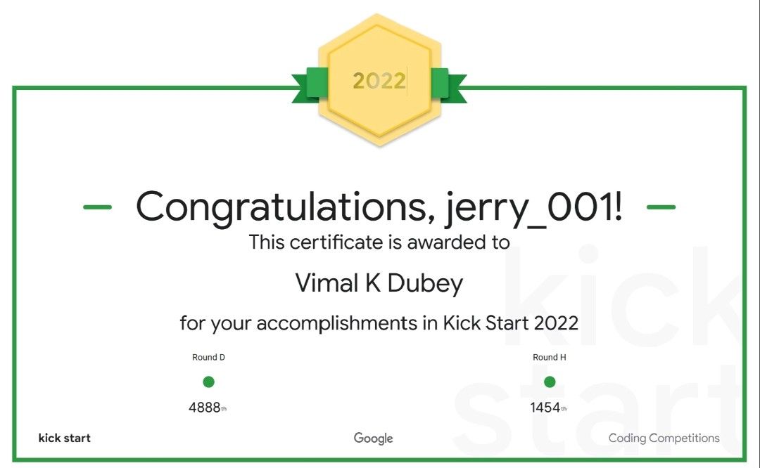 #kickstart #google | Vimal Kumar Dubey #kickstart #google | Vimal Kumar Dubey