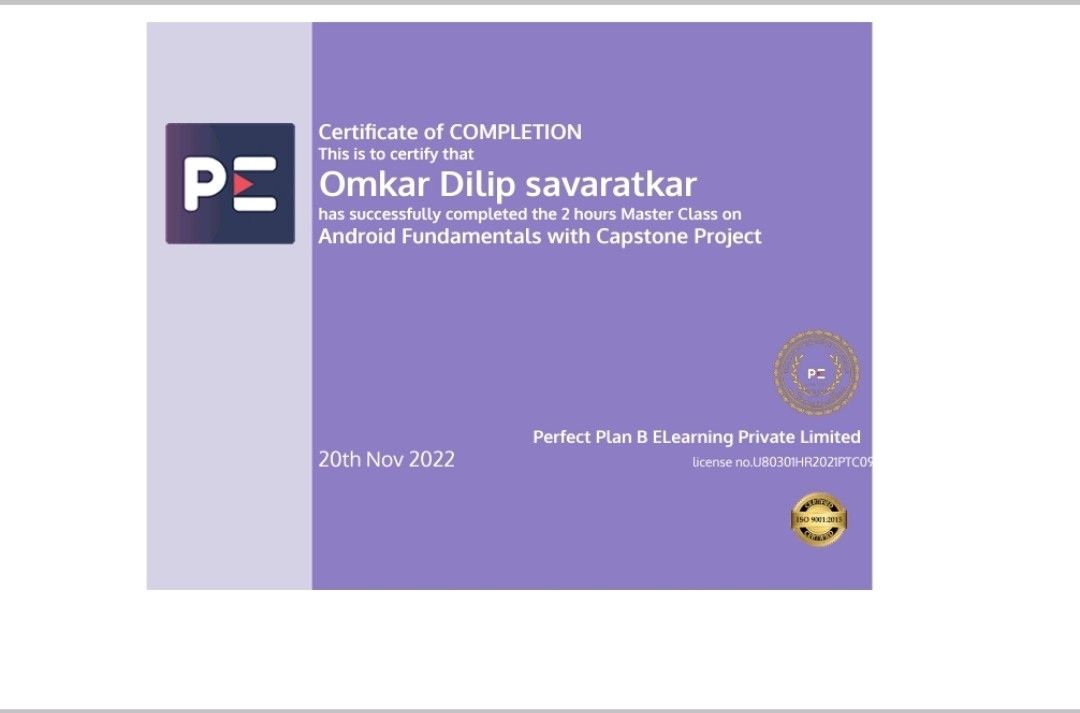 Omkar Savaratkar on LinkedIn: #certification #android Omkar Savaratkar on LinkedIn: #certification #android