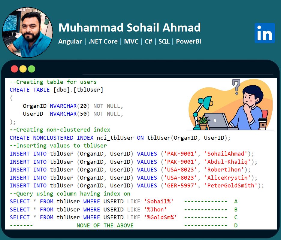 Muhammad Sohail Ahmad on LinkedIn: #sqldeveloper #sqlqueries #sql Muhammad Sohail Ahmad on LinkedIn: #sqldeveloper #sqlqueries #sql