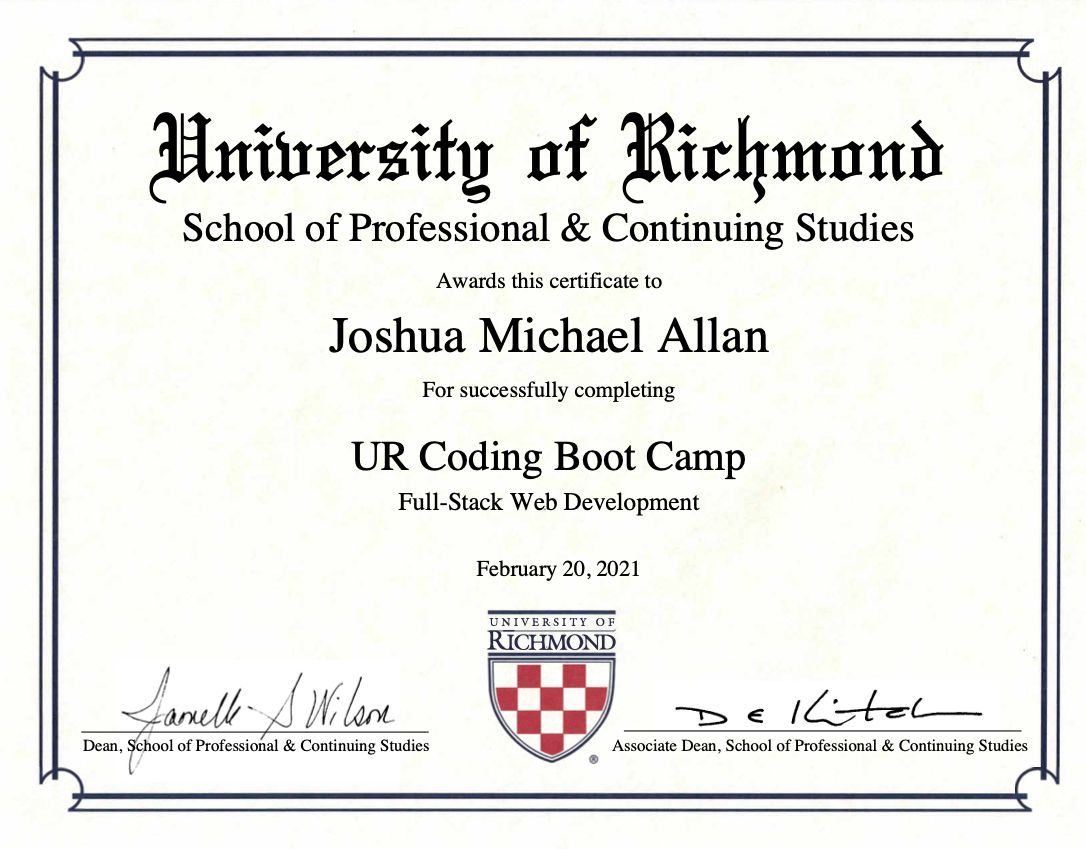 Joshua Allan on LinkedIn: #codingbootcamp #bootcampgrad #coding # ... Joshua Allan on LinkedIn: #codingbootcamp #bootcampgrad #coding # ...