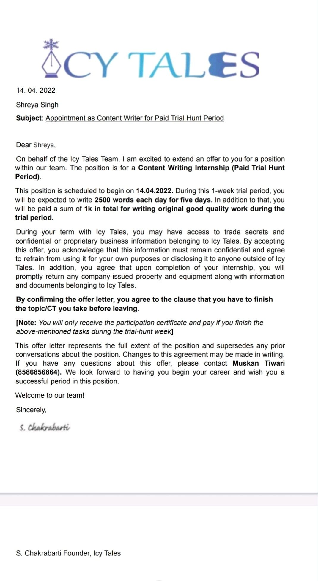 Shreya Singh on LinkedIn: #internship Shreya Singh on LinkedIn: #internship
