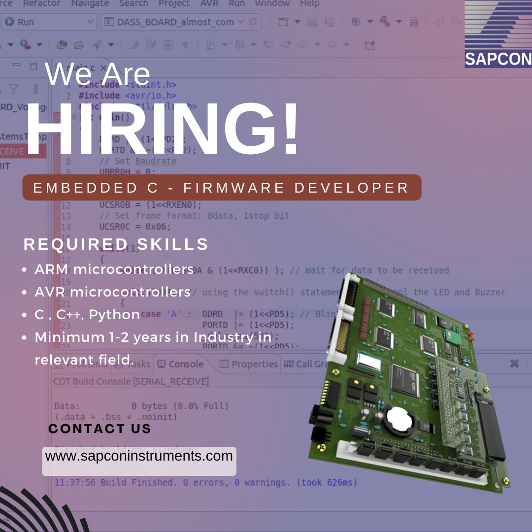 Sapcon Instruments Pvt. Ltd. on LinkedIn: #firmware #skills #experience ... Sapcon Instruments Pvt. Ltd. on LinkedIn: #firmware #skills #experience ...