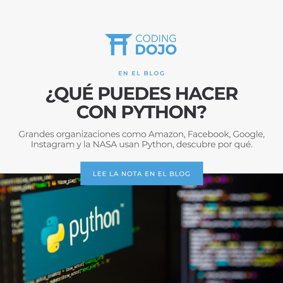 Coding Dojo Latam en LinkedIn: #codingdojo #python #programacion # ... Coding Dojo Latam en LinkedIn: #codingdojo #python #programacion # ...