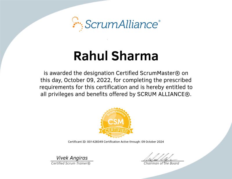 Rahul Sharma CSM® ISTQB® on LinkedIn: #scrum #scrummaster #qa | 14 comments Rahul Sharma CSM® ISTQB® on LinkedIn: #scrum #scrummaster #qa | 14 comments