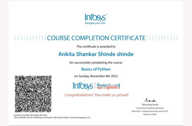 Ankita Shinde on LinkedIn: #python Ankita Shinde on LinkedIn: #python