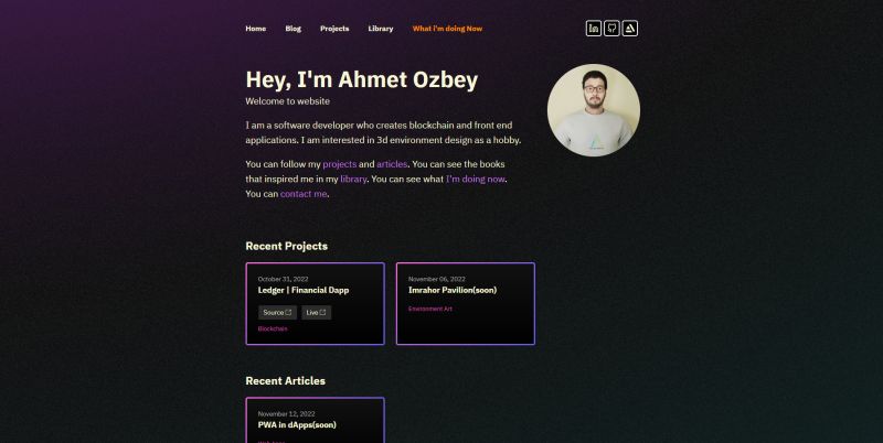 #portfoliowebsite #typescript #nextjs | Ahmet Ozbey #portfoliowebsite #typescript #nextjs | Ahmet Ozbey