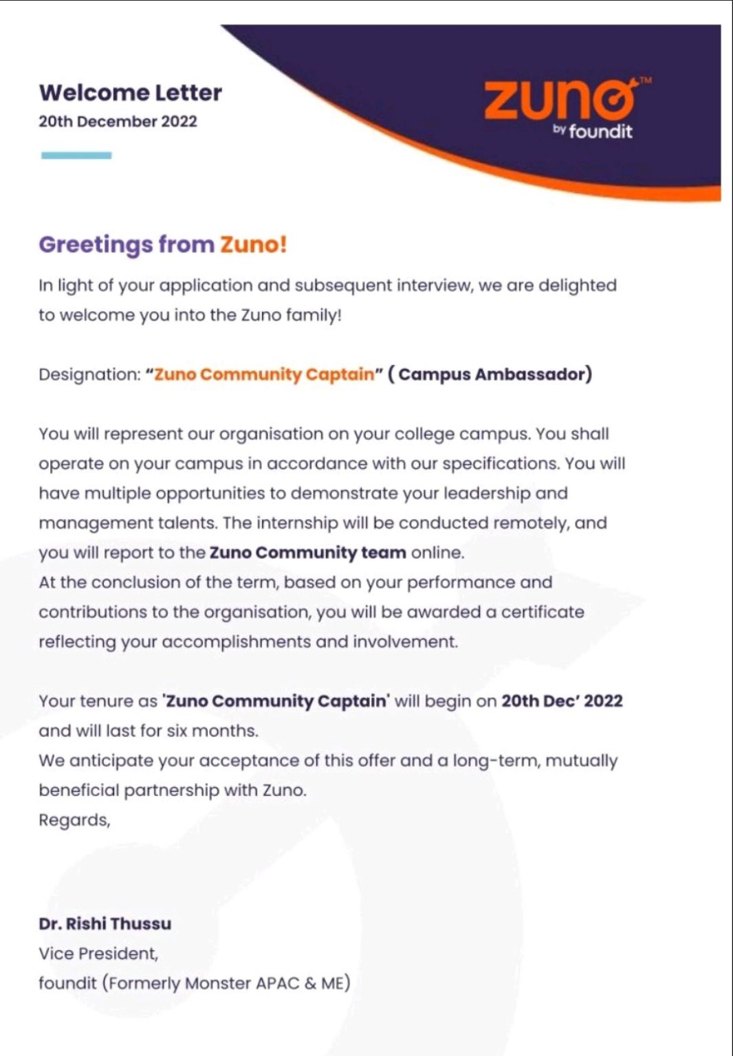 kamiya bansal on LinkedIn: Thanks Zuno by foundit for considering me ... kamiya bansal on LinkedIn: Thanks Zuno by foundit for considering me ...