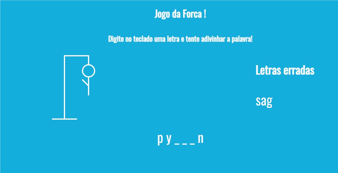 Fiz um jogo da forca em HTML, CSS e JavaScript para a sprint do projeto ... Fiz um jogo da forca em HTML, CSS e JavaScript para a sprint do projeto ...