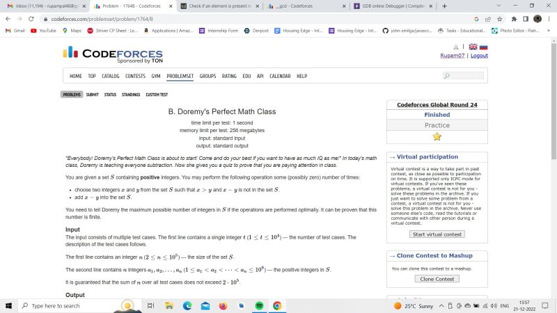 Rupam Pal on LinkedIn: Day 50 of 50 days of code Question Name : Doremy ... Rupam Pal on LinkedIn: Day 50 of 50 days of code Question Name : Doremy ...