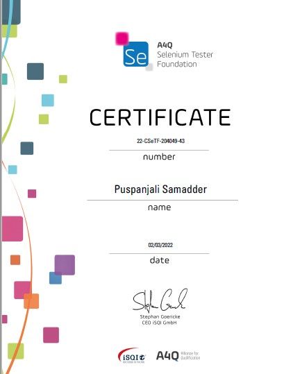 Puspanjali Samadder on LinkedIn: I am now certified Selenium automation ... Puspanjali Samadder on LinkedIn: I am now certified Selenium automation ...