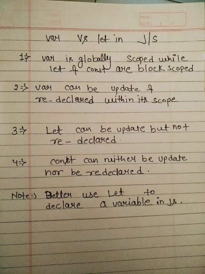 Rohit Thakur on LinkedIn: var vs let in javascript Rohit Thakur on LinkedIn: var vs let in javascript