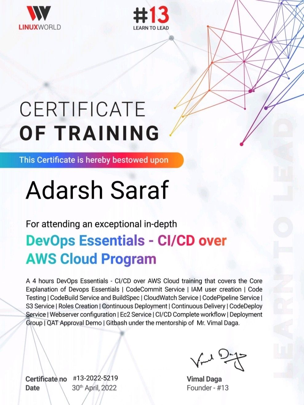 Adarsh Saraf on LinkedIn: #devops #aws #cloud Adarsh Saraf on LinkedIn: #devops #aws #cloud