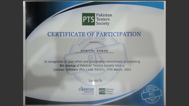Daniyal Ahmed on LinkedIn: Attended the 8th Meetup of Pakistan's Tester ... Daniyal Ahmed on LinkedIn: Attended the 8th Meetup of Pakistan's Tester ...