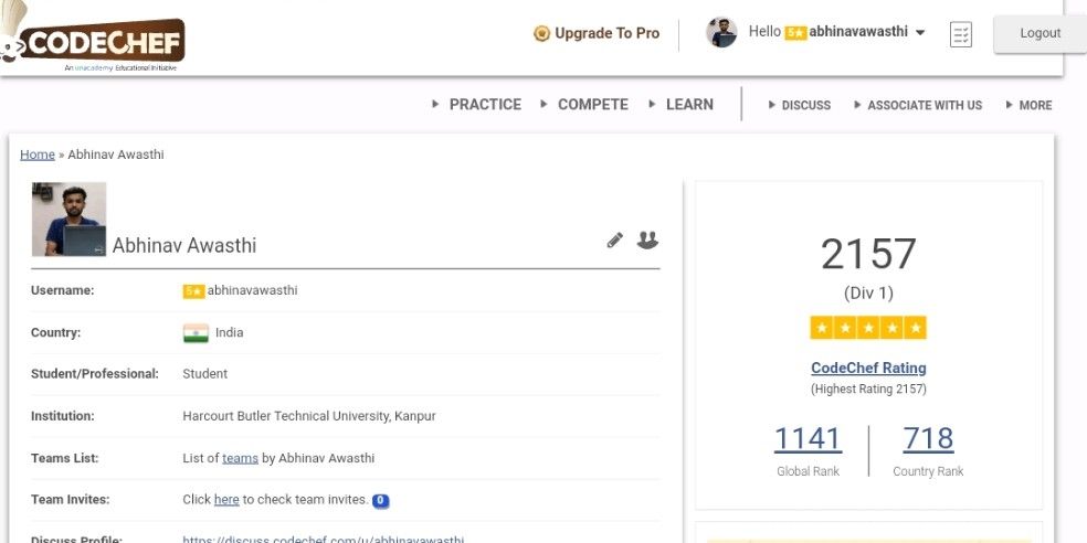 Abhinav Awasthi on LinkedIn: #coding #competitiveprogramming #codechef ... Abhinav Awasthi on LinkedIn: #coding #competitiveprogramming #codechef ...