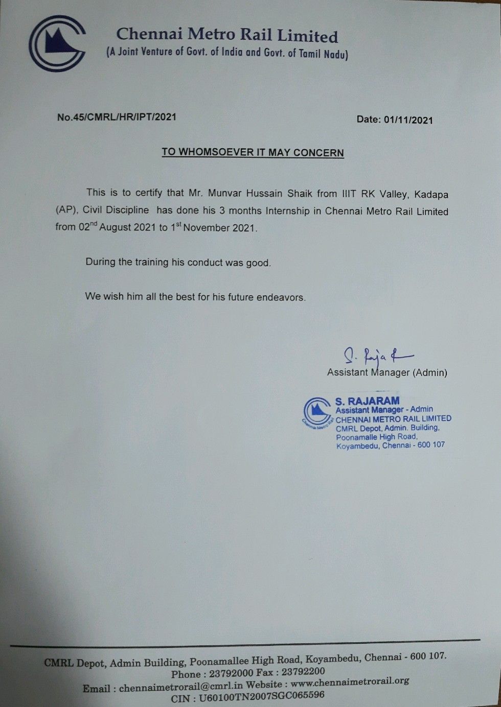 SHAIK MUNVAR HUSSAIN posted on LinkedIn SHAIK MUNVAR HUSSAIN posted on LinkedIn