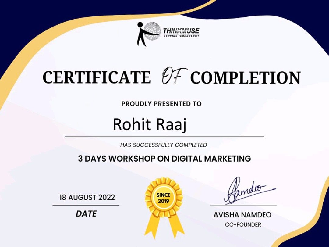 ROHIT RAJ on LinkedIn: #certificate ROHIT RAJ on LinkedIn: #certificate