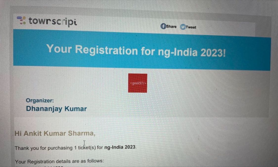 Ankit Kumar Sharma on LinkedIn: #ngindia #angular #learning #geek97 Ankit Kumar Sharma on LinkedIn: #ngindia #angular #learning #geek97