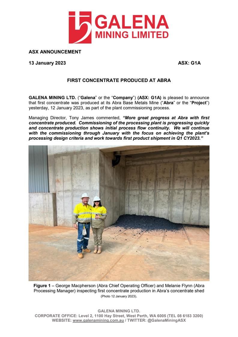 Abra Mining Pty Limited on LinkedIn: First Concentrate Produced at Abra ... Abra Mining Pty Limited on LinkedIn: First Concentrate Produced at Abra ...
