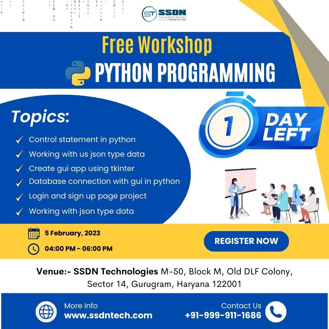 SSDN Technologies on LinkedIn: #python #pythonprogramming #pythoncode # ... SSDN Technologies on LinkedIn: #python #pythonprogramming #pythoncode # ...