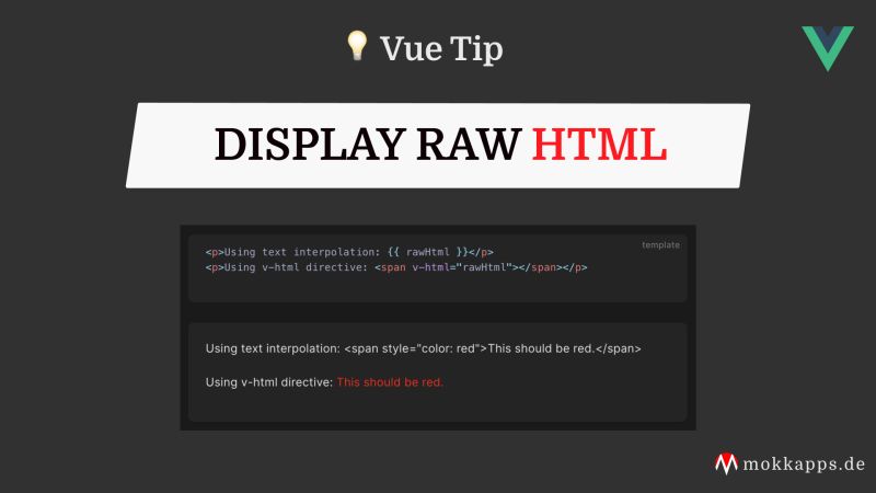 Michael Hoffmann on LinkedIn: 💡 Vue Tip: Display raw HTML Michael Hoffmann on LinkedIn: 💡 Vue Tip: Display raw HTML