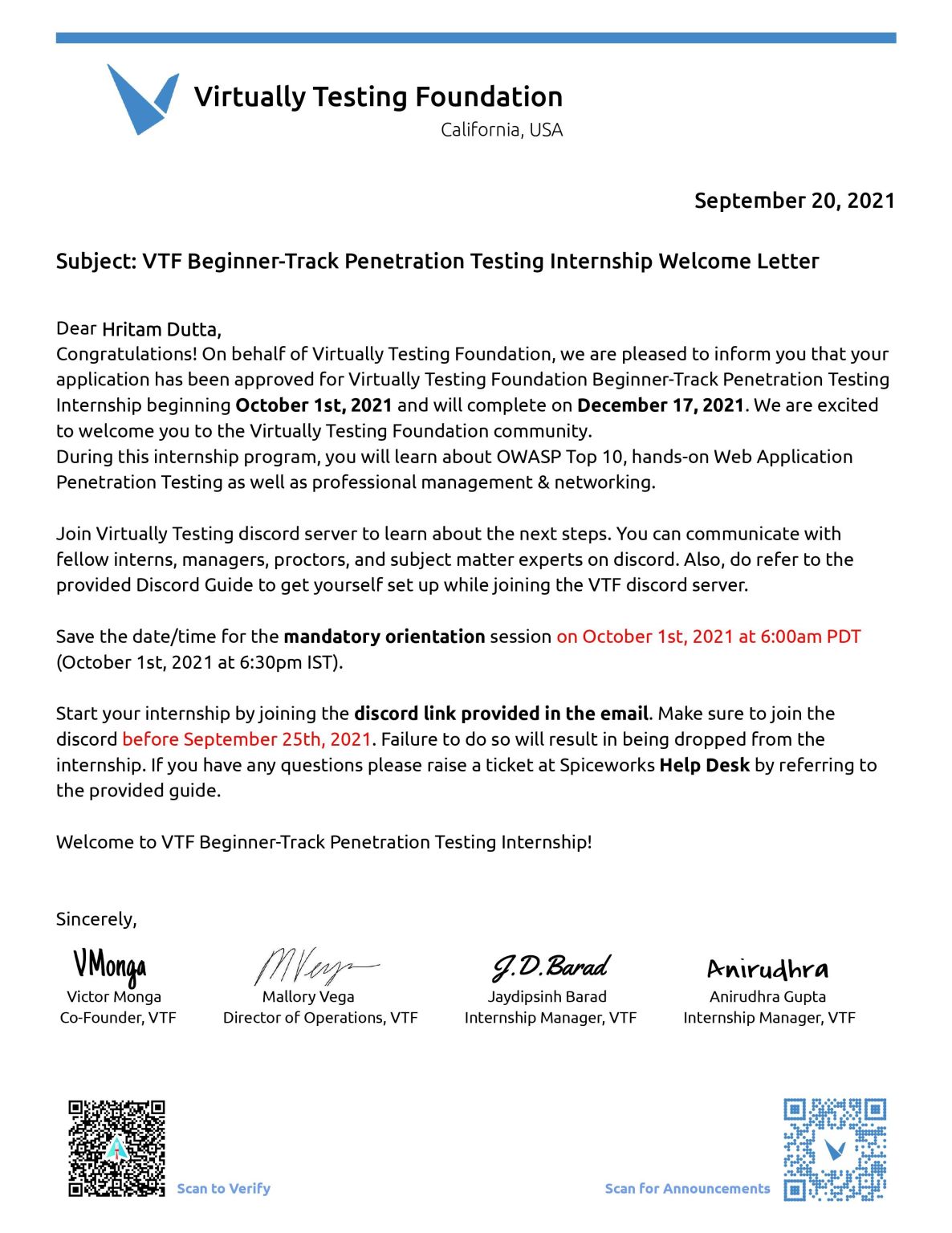 Hritam Dutta on LinkedIn: #internship #vtf #hacktifycybersecurity # ... Hritam Dutta on LinkedIn: #internship #vtf #hacktifycybersecurity # ...