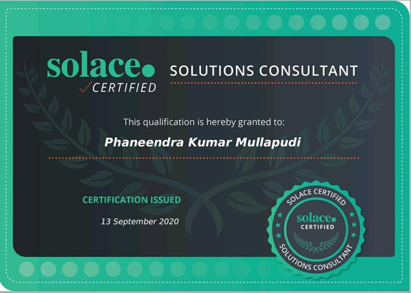 Phaneendra Kumar Mullapudi on LinkedIn: #solace #cerified # ... Phaneendra Kumar Mullapudi on LinkedIn: #solace #cerified # ...