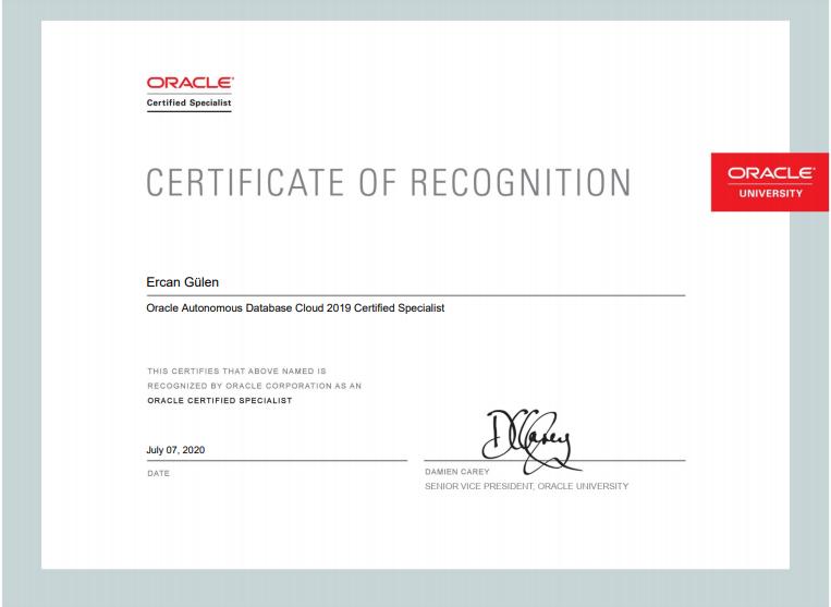 Ercan Gülen on LinkedIn: Oracle Autonomous Database Cloud 2019 ... Ercan Gülen on LinkedIn: Oracle Autonomous Database Cloud 2019 ...