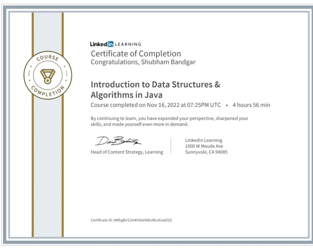 Shubham Bandgar on LinkedIn: #datastructures #algorithms #java # ... Shubham Bandgar on LinkedIn: #datastructures #algorithms #java # ...
