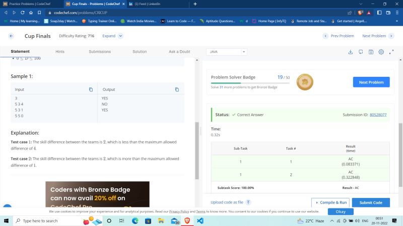 #codechef #cupfinals #java #problemsolving #codingpractice | Nandini ... #codechef #cupfinals #java #problemsolving #codingpractice | Nandini ...