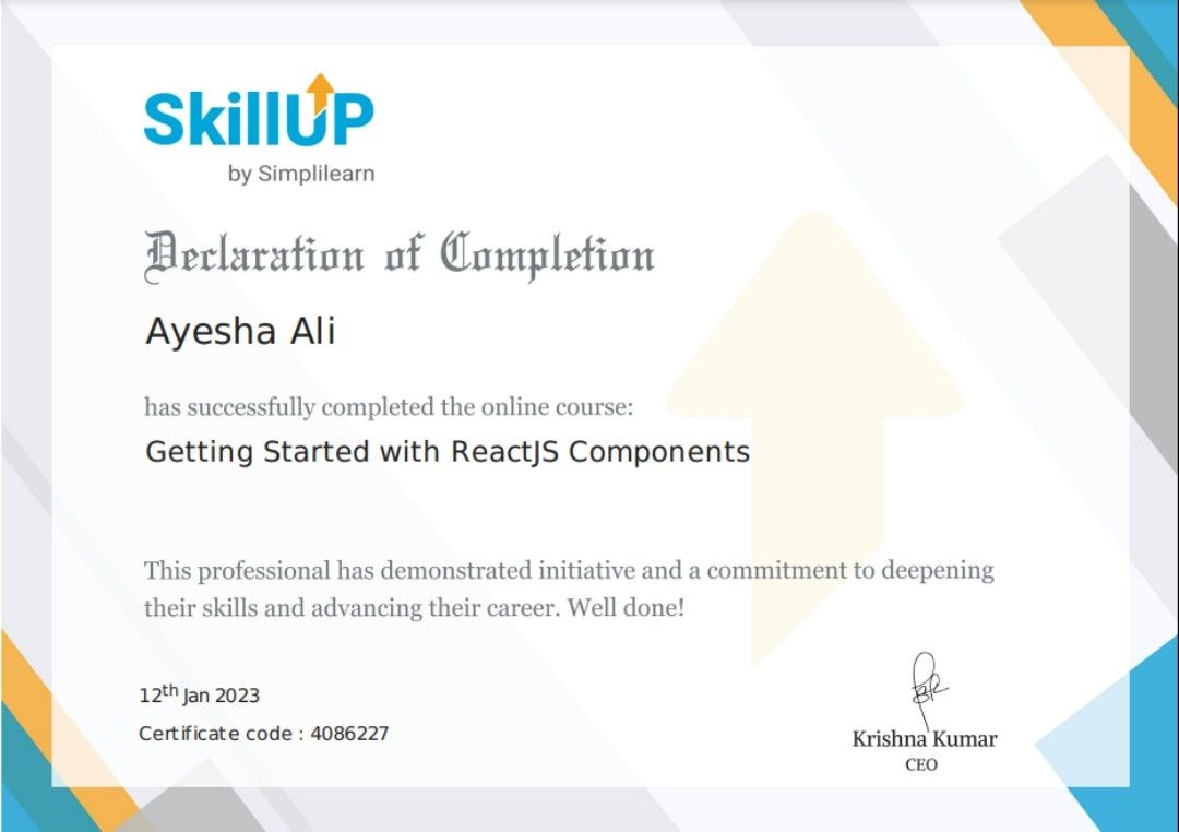 Ayesha Ali on LinkedIn: #reactjs #learning #react #freecourse # ... Ayesha Ali on LinkedIn: #reactjs #learning #react #freecourse # ...