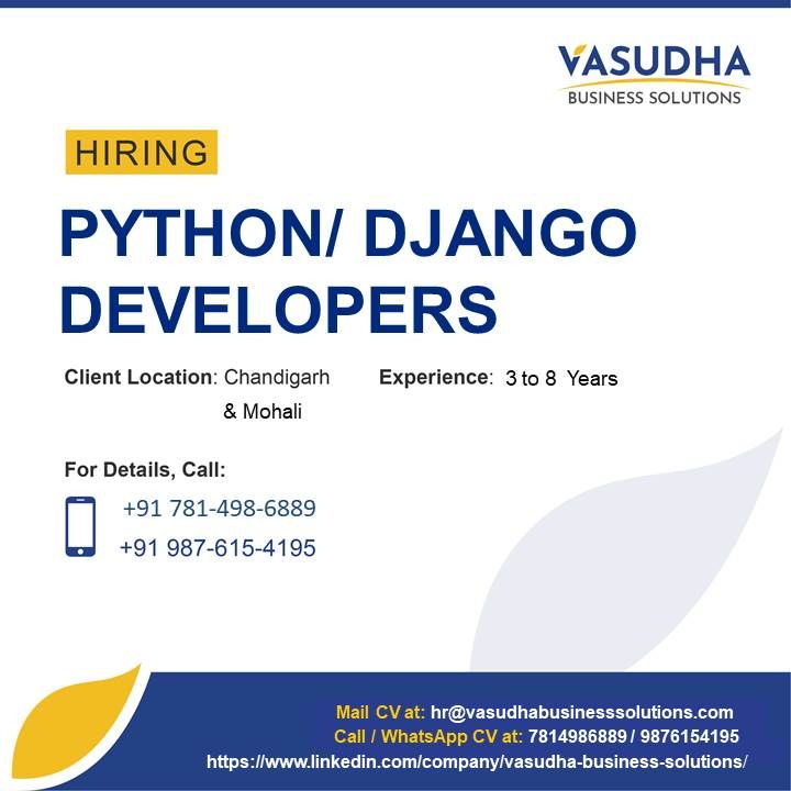 Parminder kaur on LinkedIn: #hiring #pythondeveloper #python #django # ... Parminder kaur on LinkedIn: #hiring #pythondeveloper #python #django # ...
