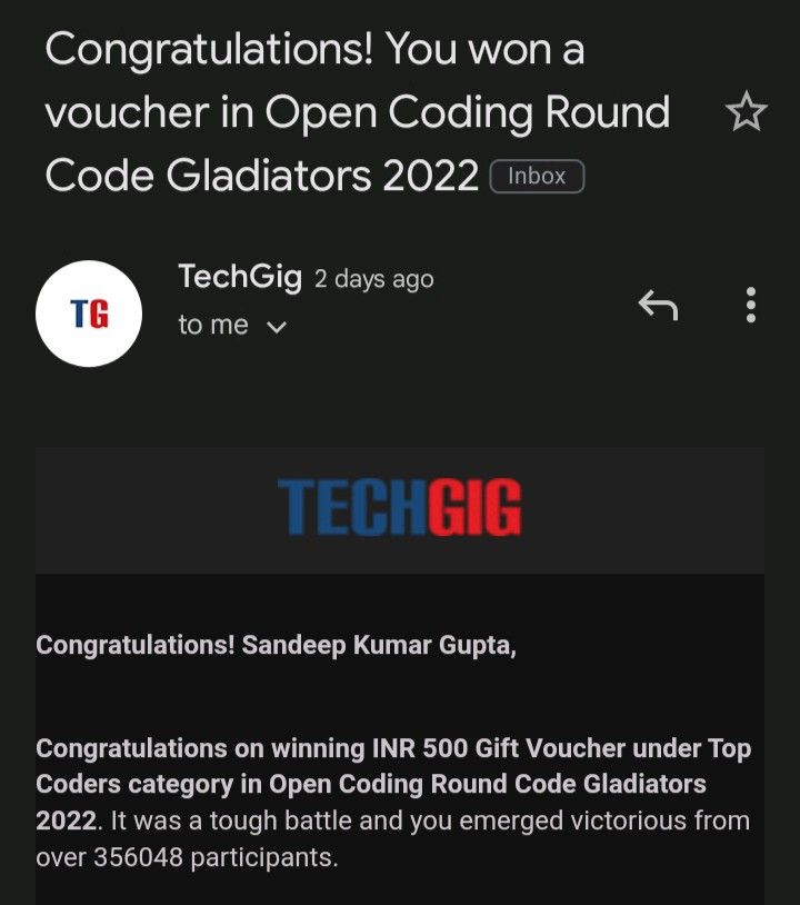 Sandeep Kumar Gupta on LinkedIn: #coding #techgig Sandeep Kumar Gupta on LinkedIn: #coding #techgig